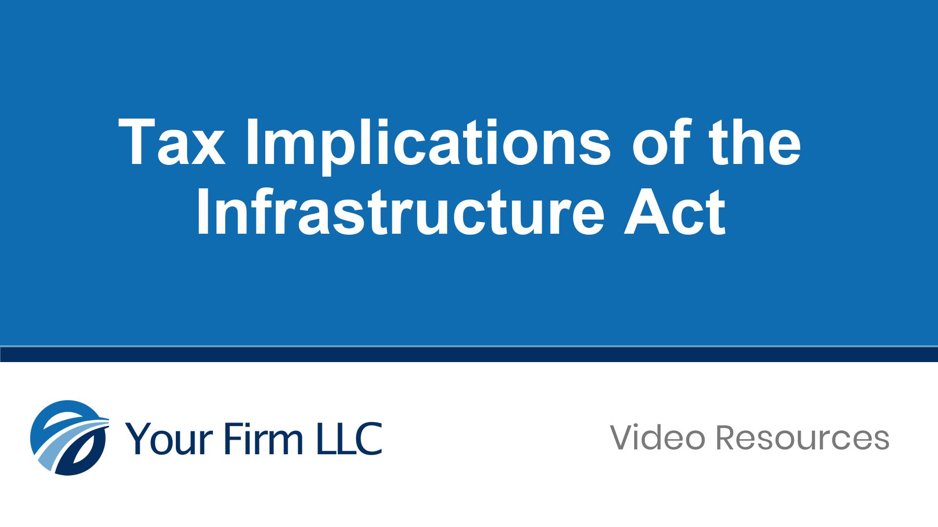 Tax Implications of the Infrastructure Act | Marketing by Numbers